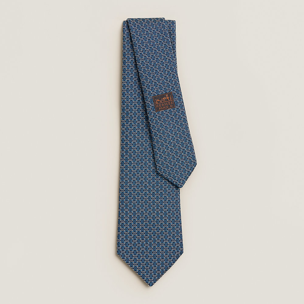 Escape Game tie - Blue | Hermès Macau SAR