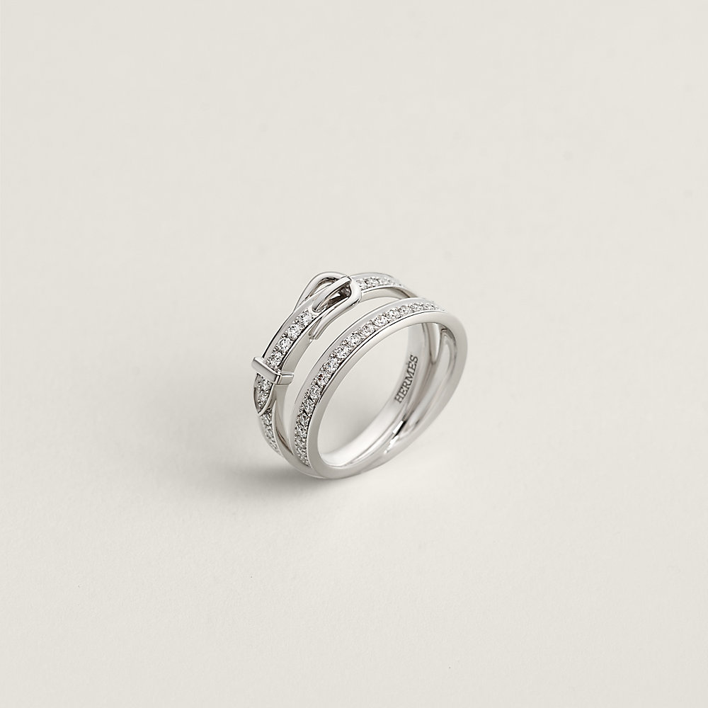 Etriviere ring, medium model - White gold | Hermès Portugal