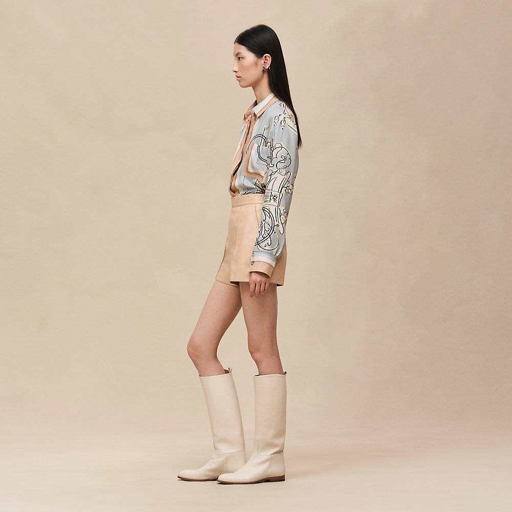 "Ex-Libris a Main Levee" classic shirt | Hermès Netherlands