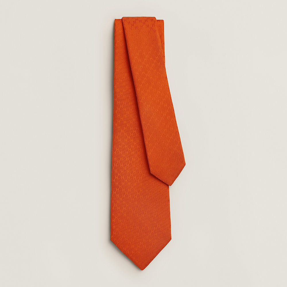 Faconnee New H tie - Orange | Hermès UK