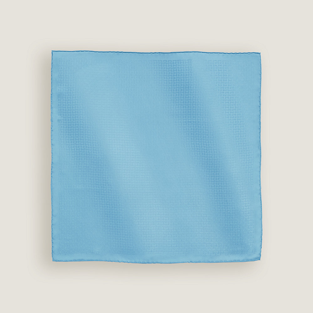 Faconnee Upside Down pocket square 45 - Blue | Hermès UK