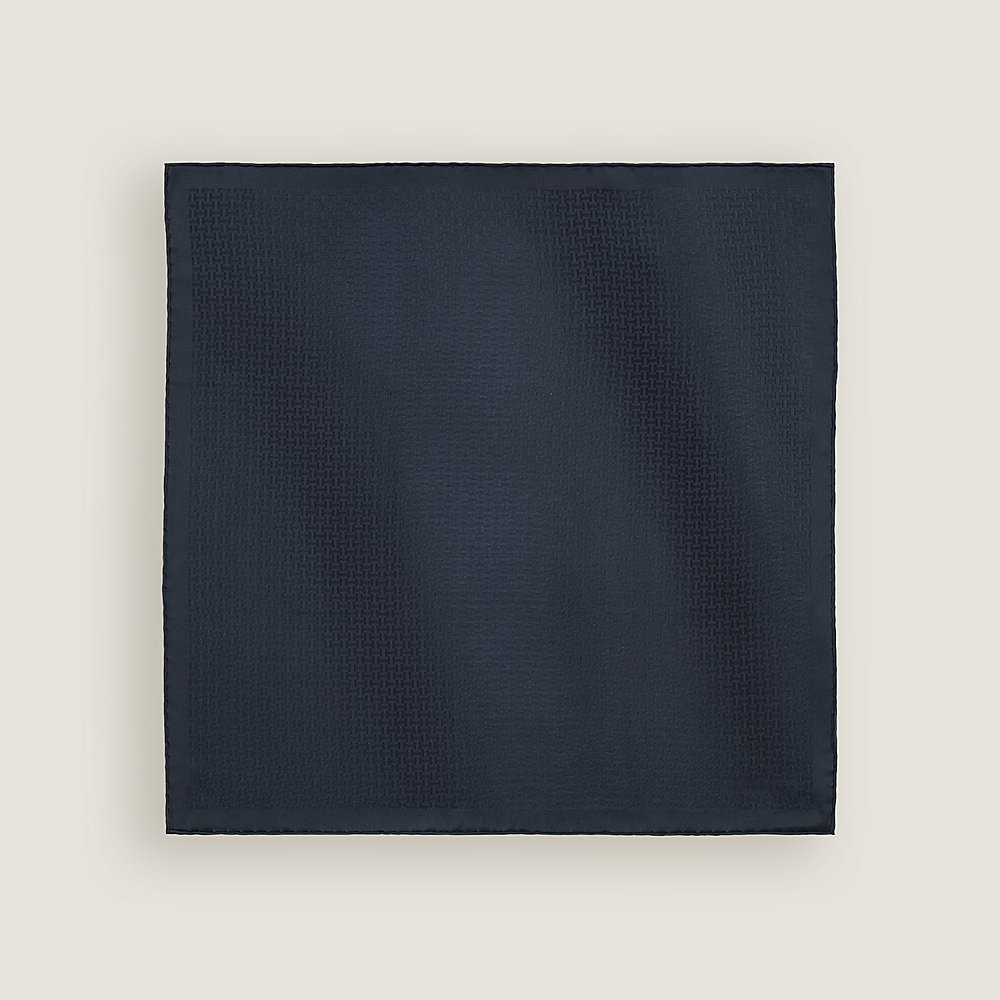 Faconnee Upside Down pocket square 45 - Blue | Hermès UK
