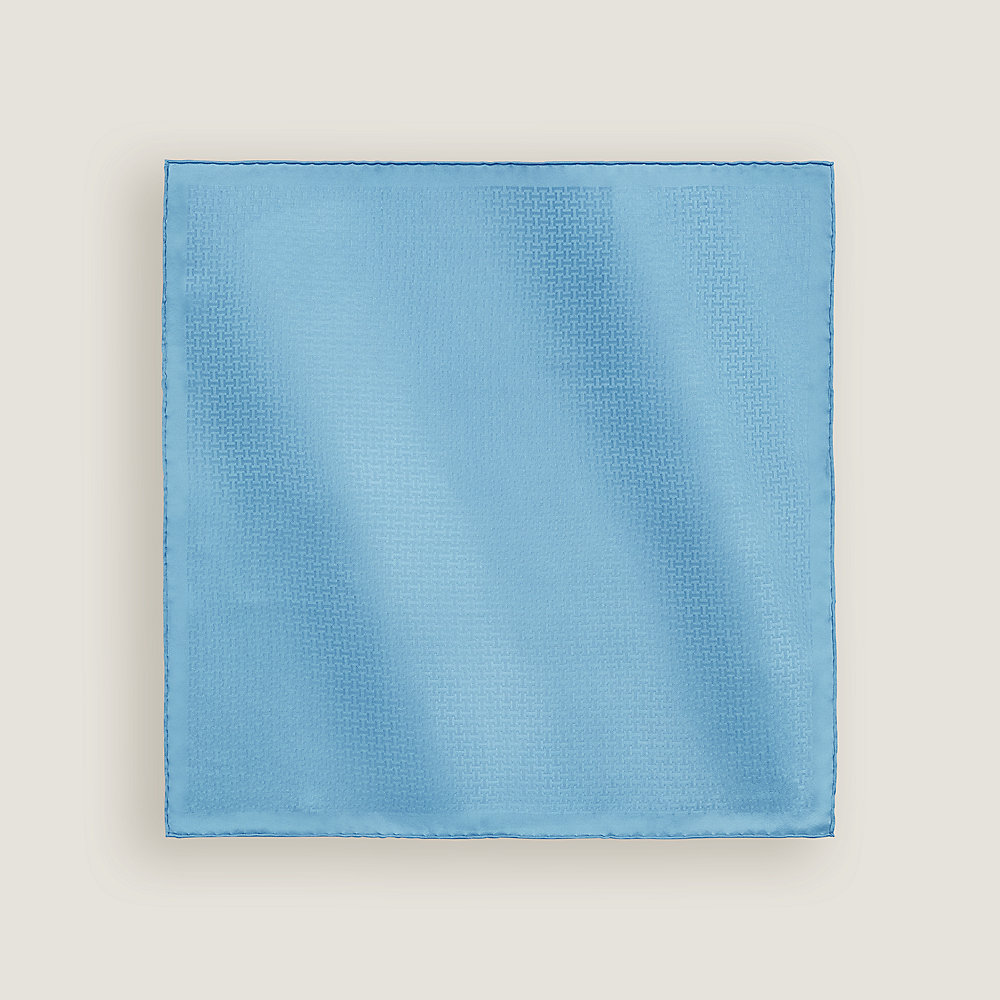 Faconnee Upside Down pocket square 45 - Blue | Hermès UK