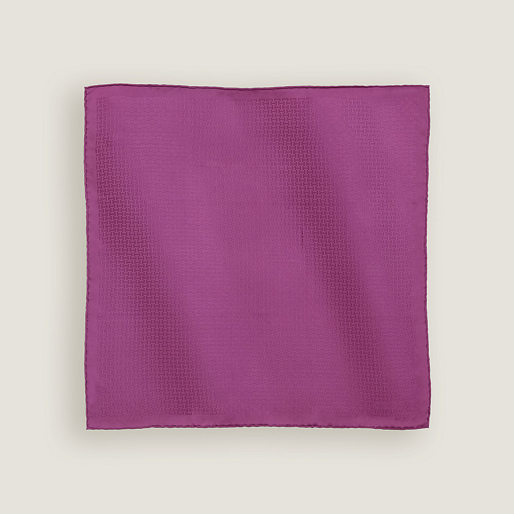 Faconnee Upside Down pocket square 45 - Purple | Hermès Netherlands