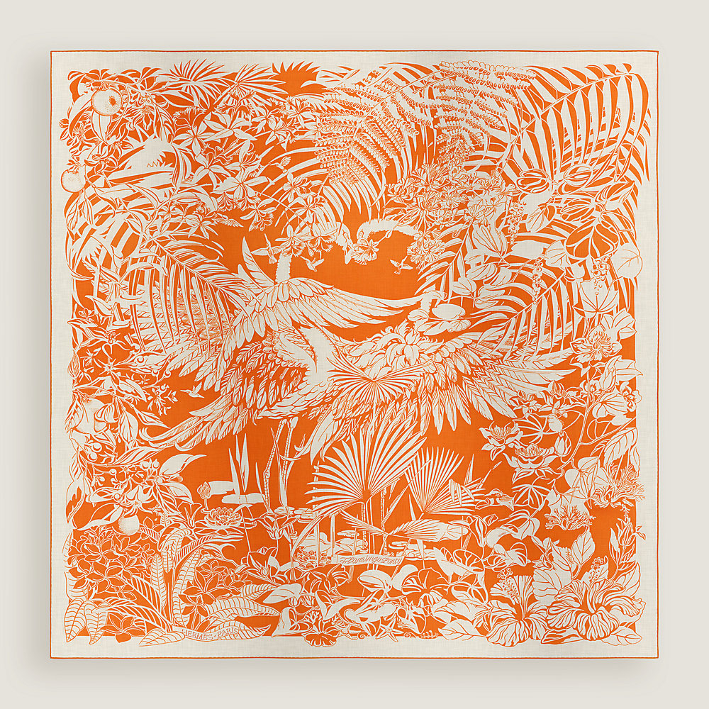 Flamingo Party Tattoo shawl 140 | Hermès Poland