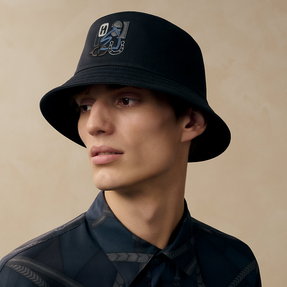 Fred Puzzle bucket hat - Black | Hermès Macau SAR