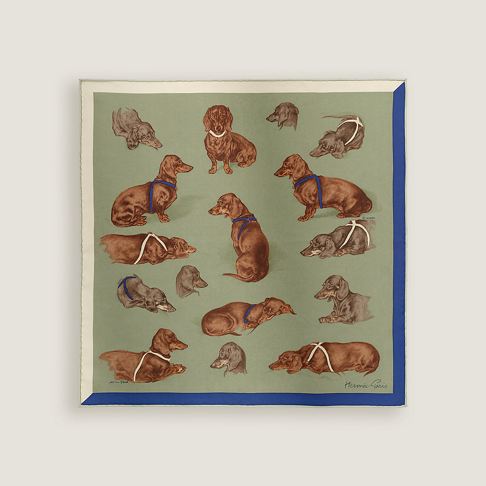Gavroche 45 Les Bassets - Blau | Hermès Schweiz