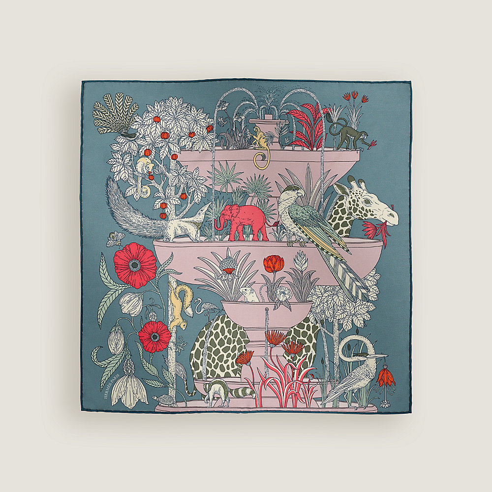 Gavroche 45 Precious Paradise Détail - Azul | Hermès España