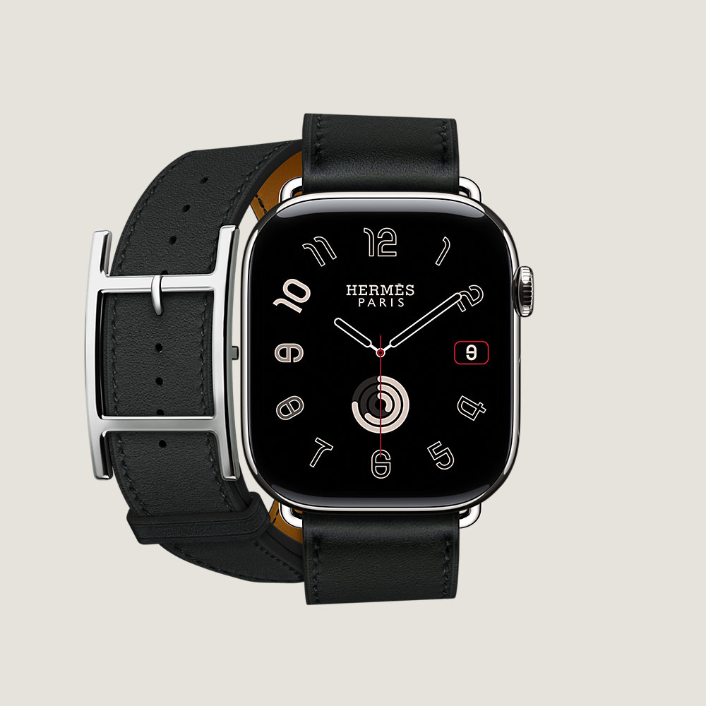 Gehäuse Series 10 & Armband Apple Watch Hermès Double Tour 46 mm Hapi ...