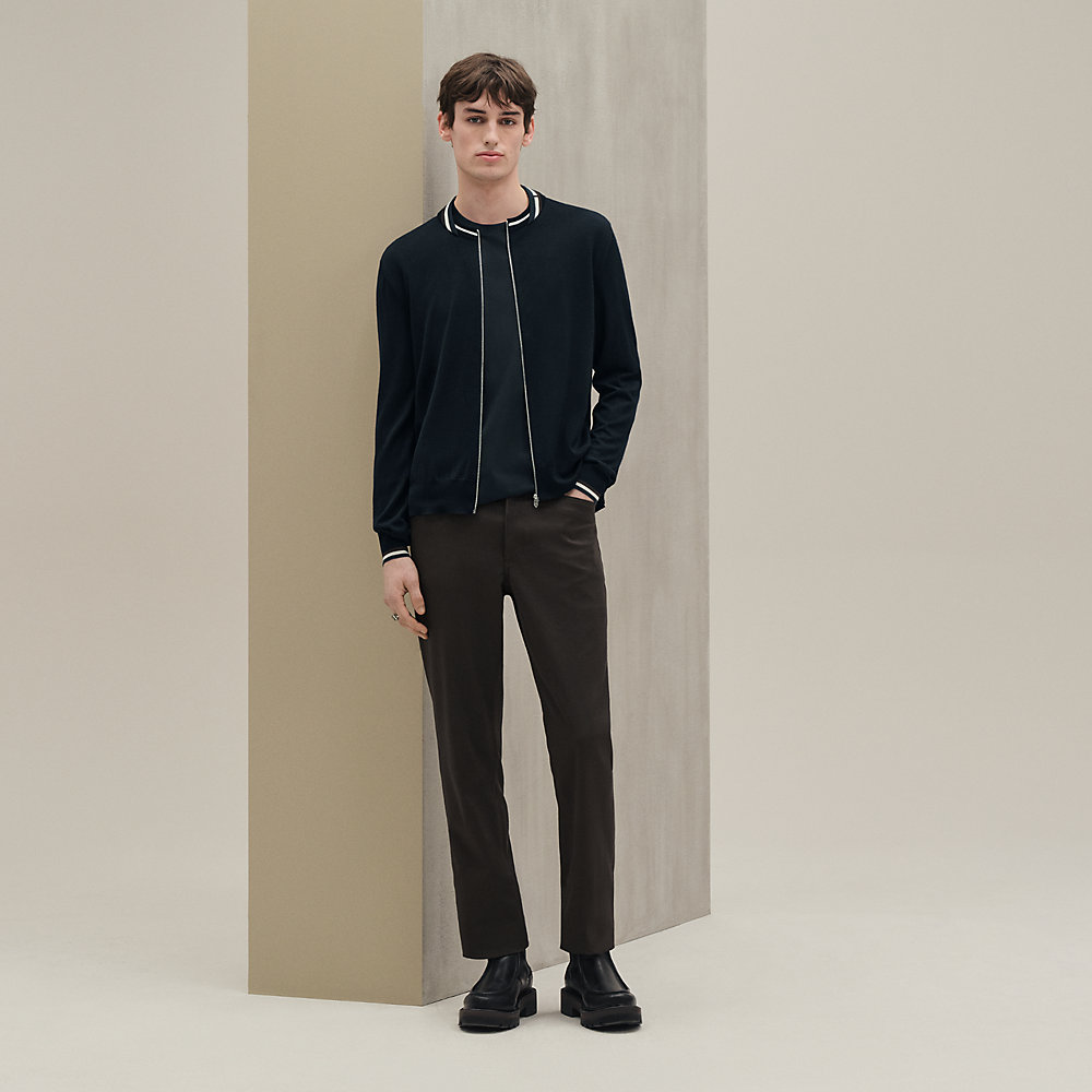 Giubbotto con zip “rayures & twist” - Blu - 3XL | Hermès Italia