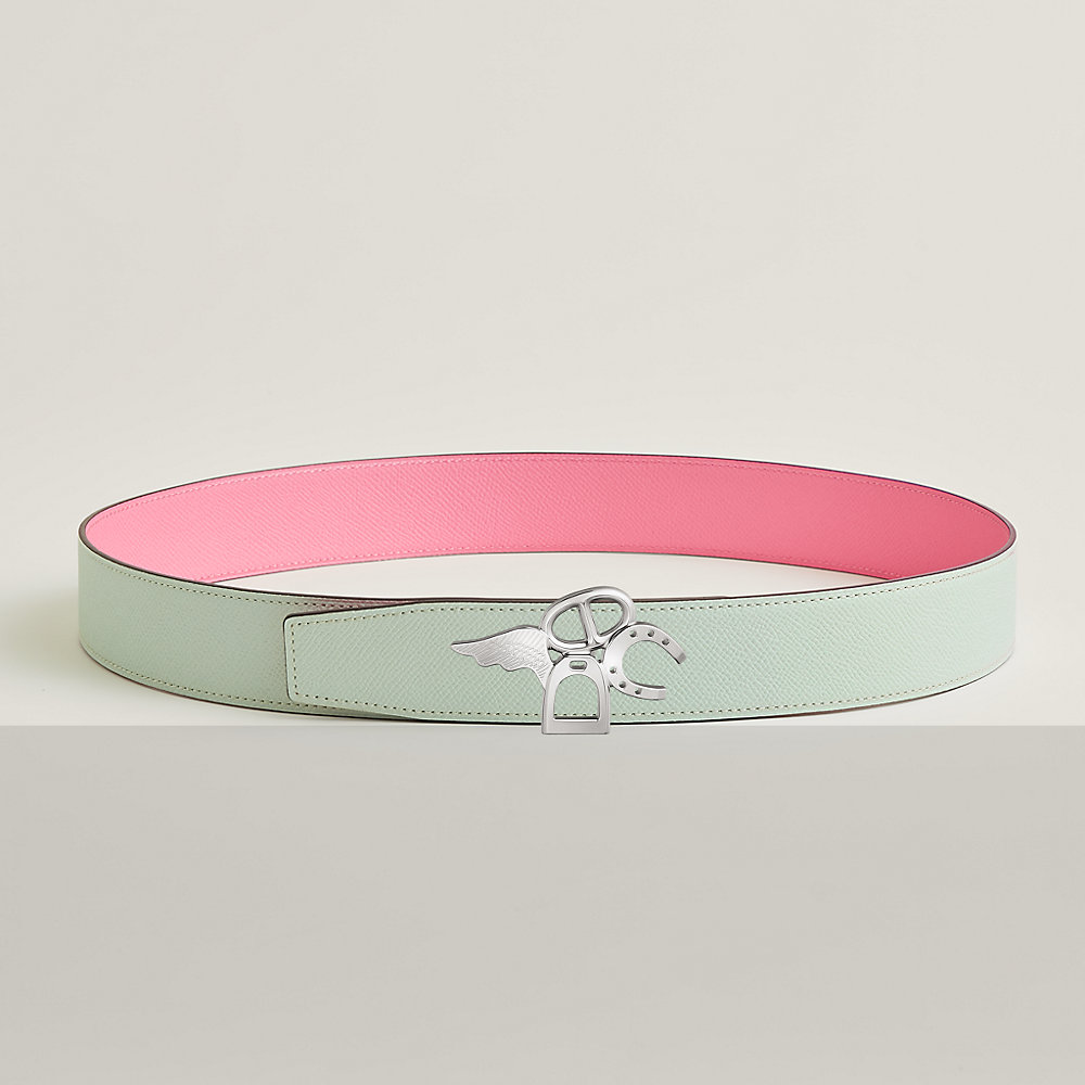 Good Luck belt buckle & Reversible leather strap 38 mm | Hermès UK