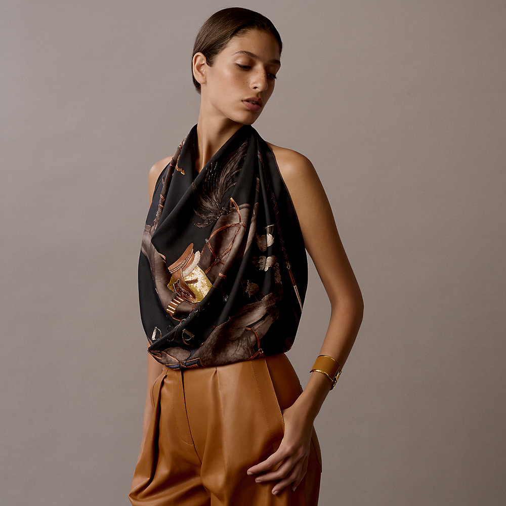 Grand Galop embroidered scarf 90 | Hermès Hong Kong SAR