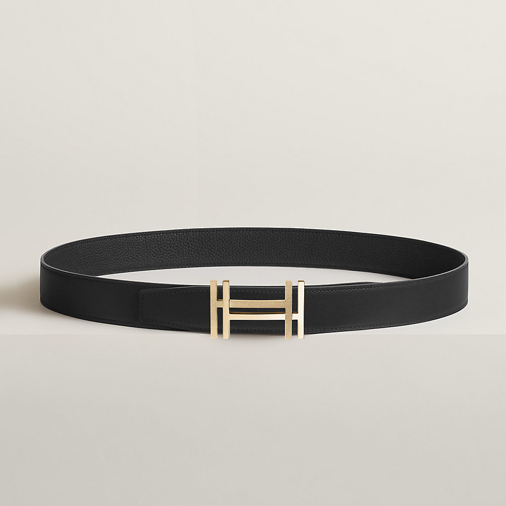 H au Carre belt buckle & Reversible leather strap 32 mm | Hermès USA