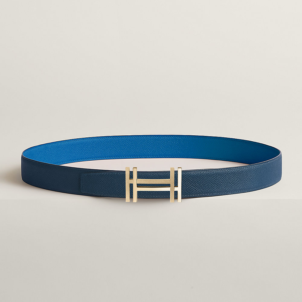 H au Carre belt buckle & Reversible leather strap 32 mm | Hermès Australia