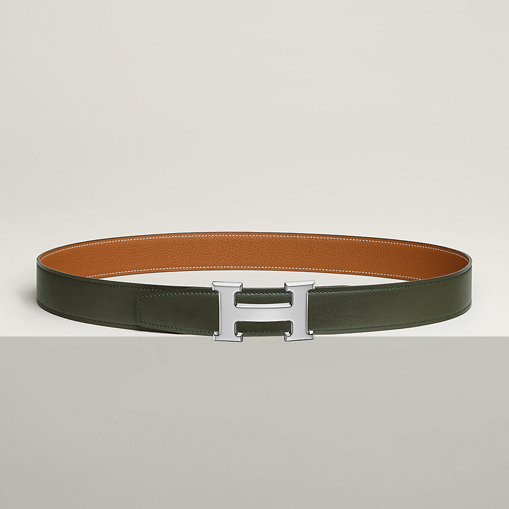 H belt buckle & Reversible leather strap 32 mm | Hermès UK