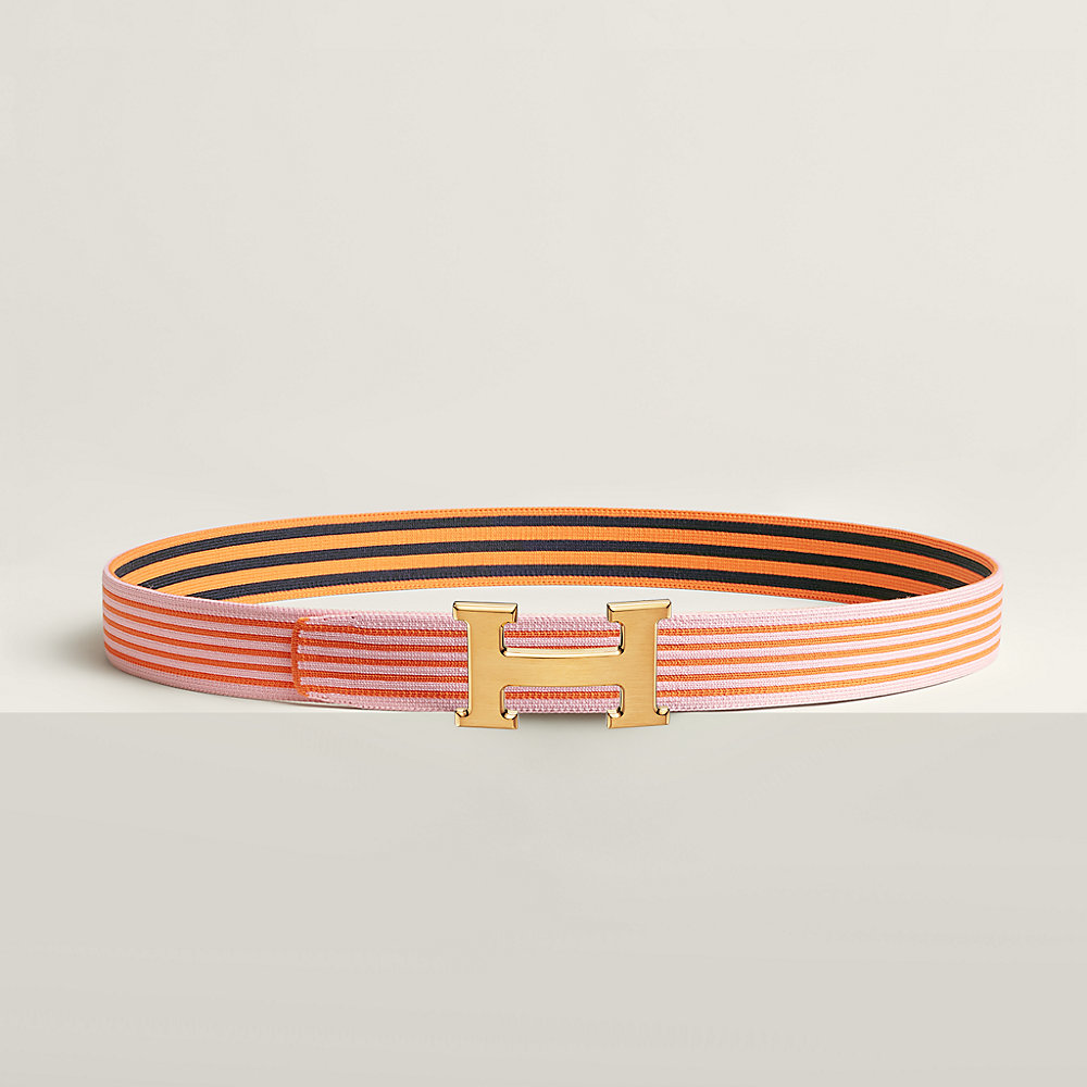 H belt buckle & Stripes reversible band 32 mm | Hermès USA