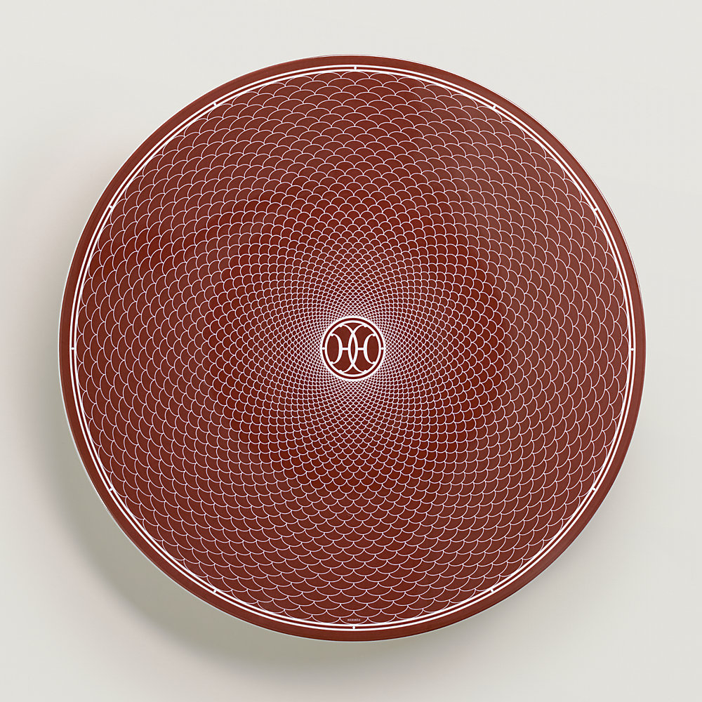 H Deco rouge presentation plate | Hermès UAE