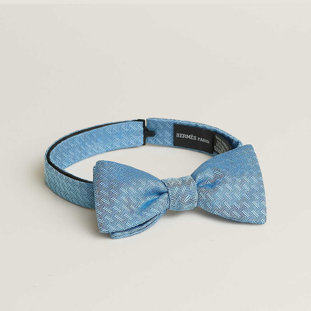 H Discret Unie bow tie - Blue | Hermès Poland