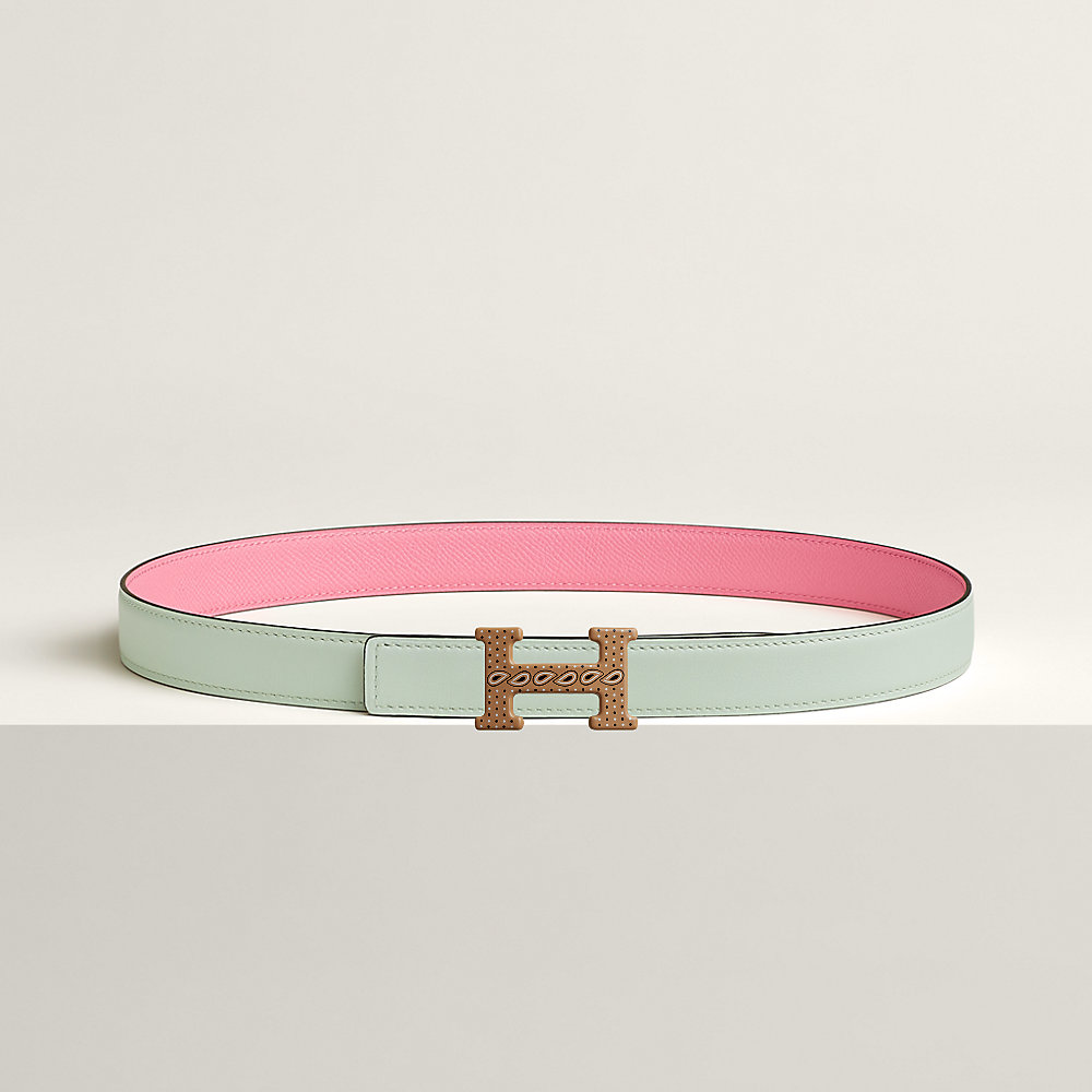 H Email Bandana belt buckle & Reversible leather strap 24 mm | Hermès USA