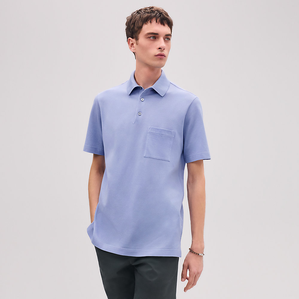 H embroidered buttoned polo shirt | Hermès UK