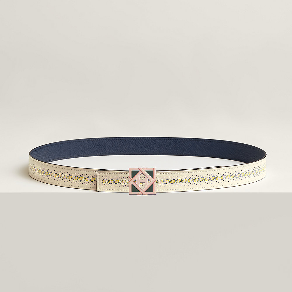 H Roseraie belt buckle & Bandana leather strap 24 mm | Hermès UK