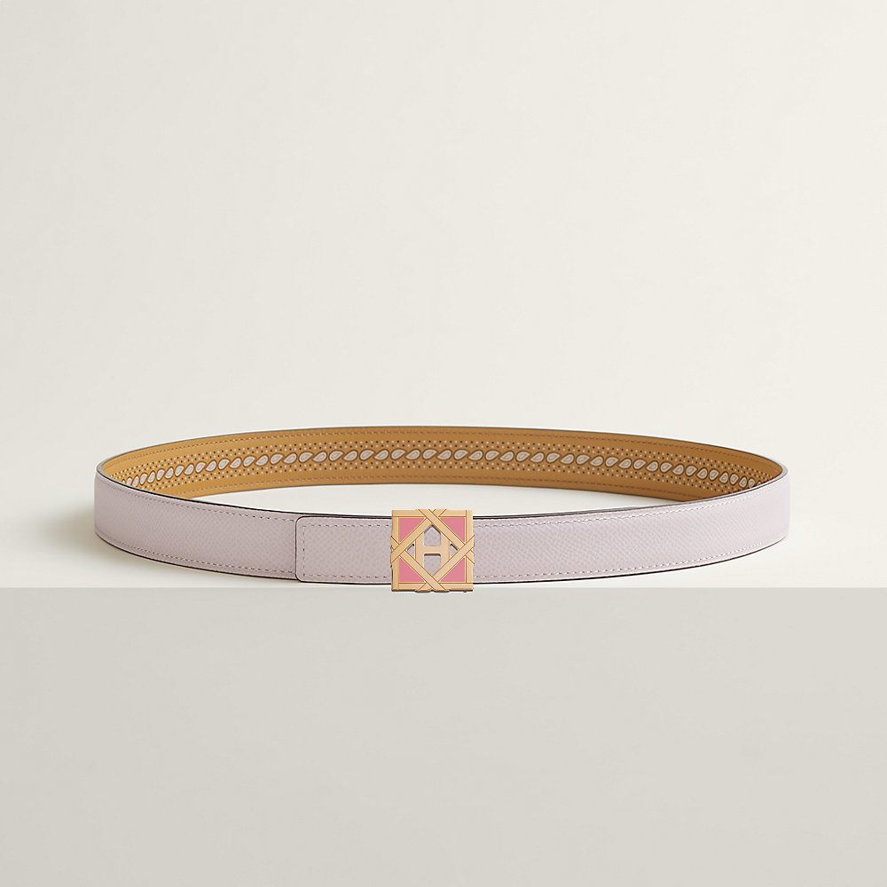 H Roseraie belt buckle & Bandana leather strap 24 mm | Hermès UK