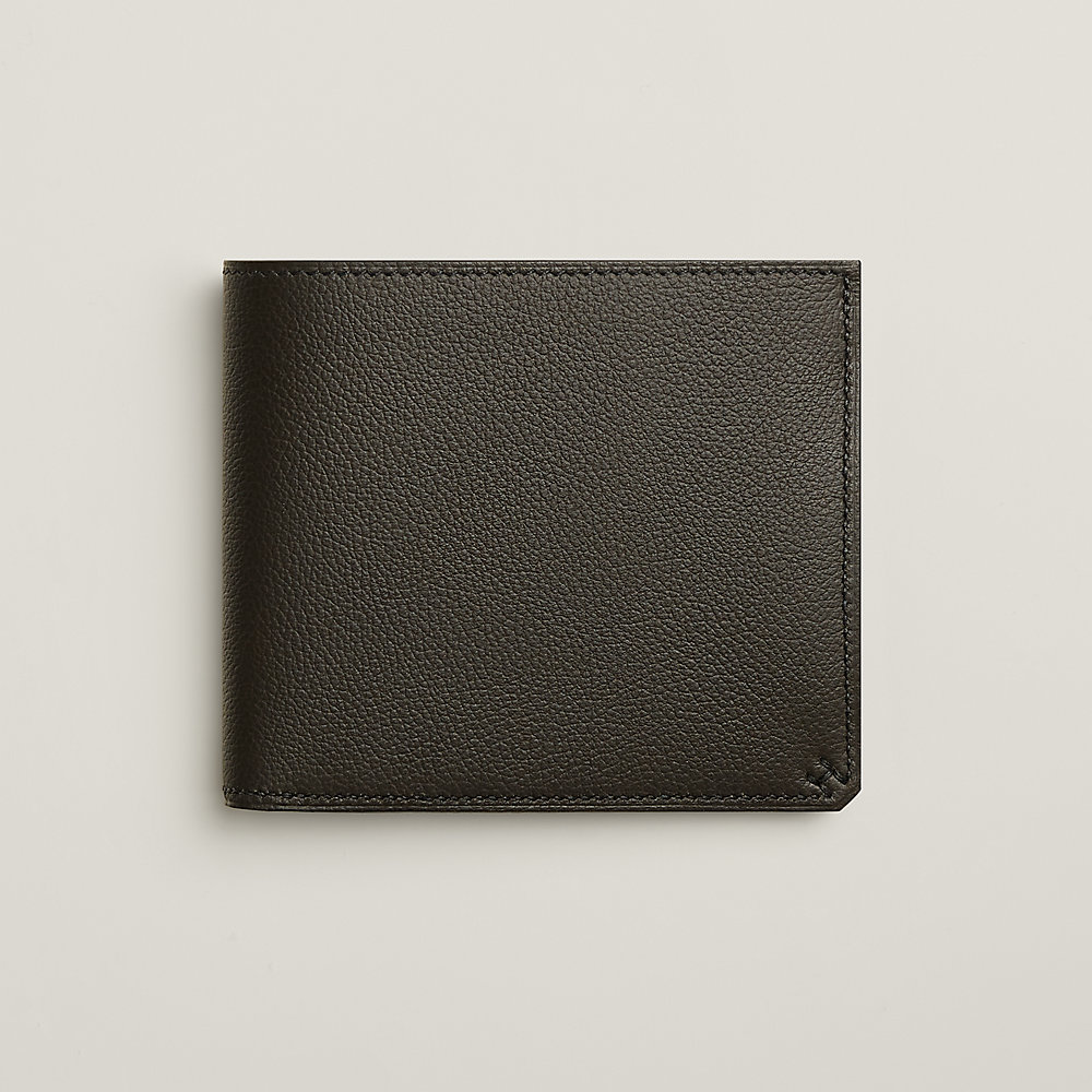 H Sellier Compact colorfil wallet - Green | Hermès Poland