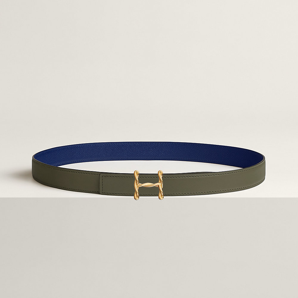 H Torsade belt buckle & Reversible leather strap 24 mm | Hermès UK