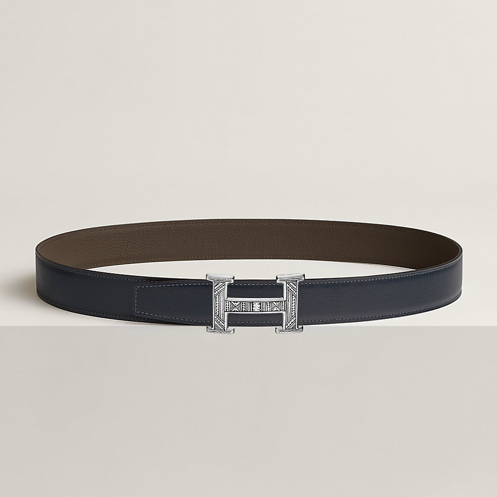 H Touareg belt buckle & Reversible leather strap 32 mm | Hermès Thailand