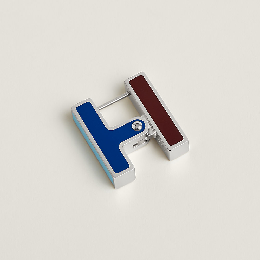 Habascule single earring - Blue | Hermès Australia