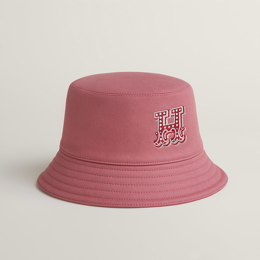 Harper H Electrique bucket hat - Pink | Hermès Macau SAR