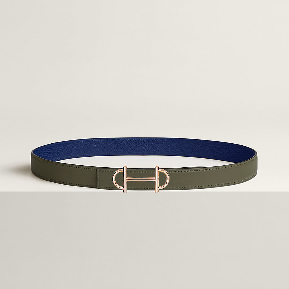 Hebilla de cinturón Gamma & Piel de cinturón reversible 24 mm | Hermès ...