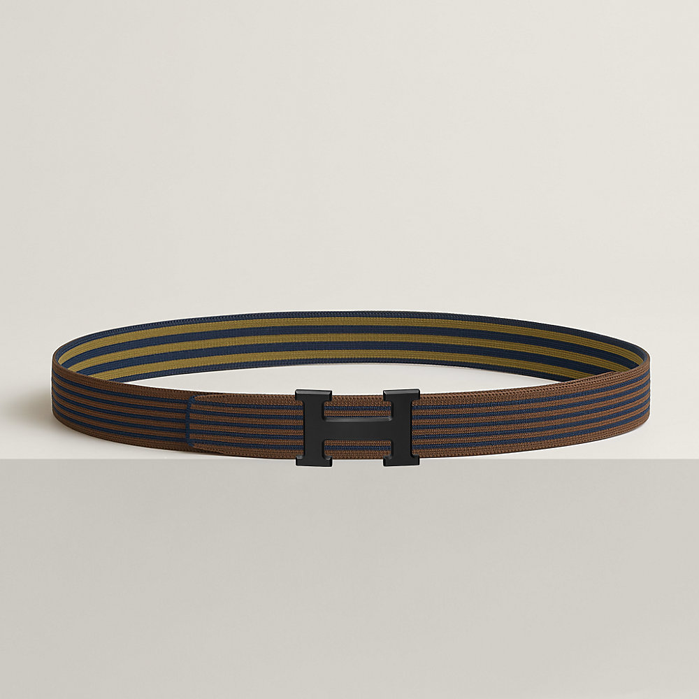Hebilla de cinturón H & Banda de cinturón reversible Stripes 32 mm ...
