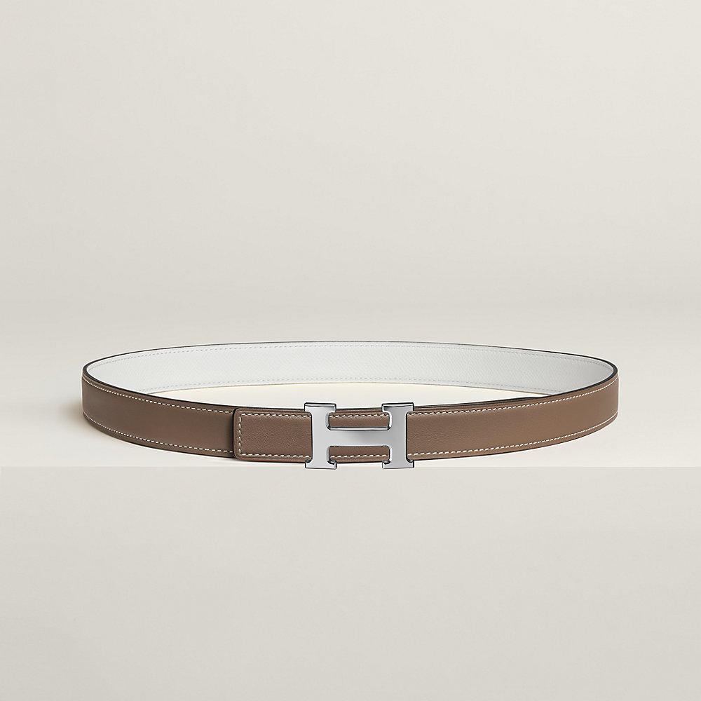 Hebilla de cinturón Mini H & Piel de cinturón reversible 24 mm | Hermès España