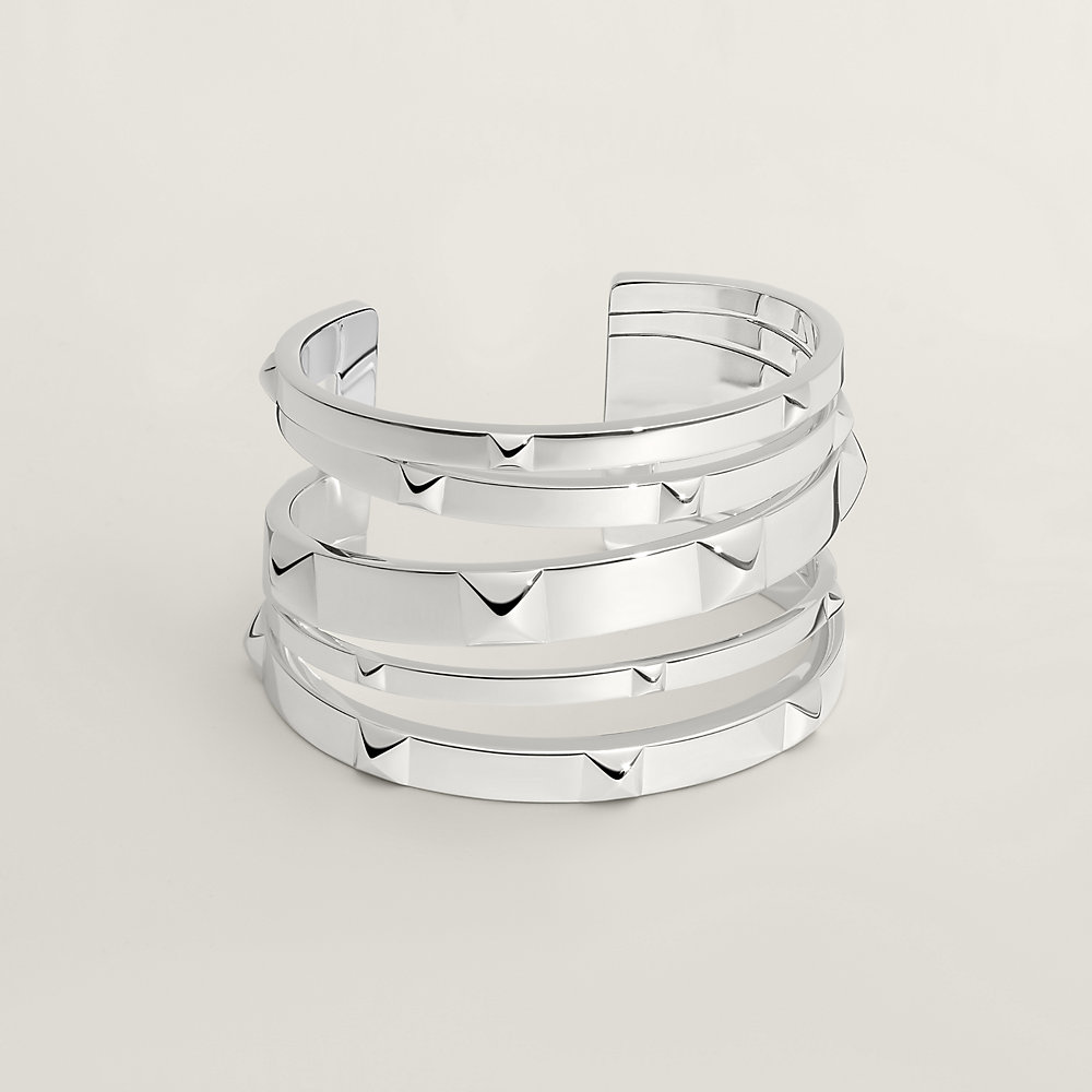 Hermès Clou d'H cuff bracelet - Silver | Hermès Hong Kong SAR