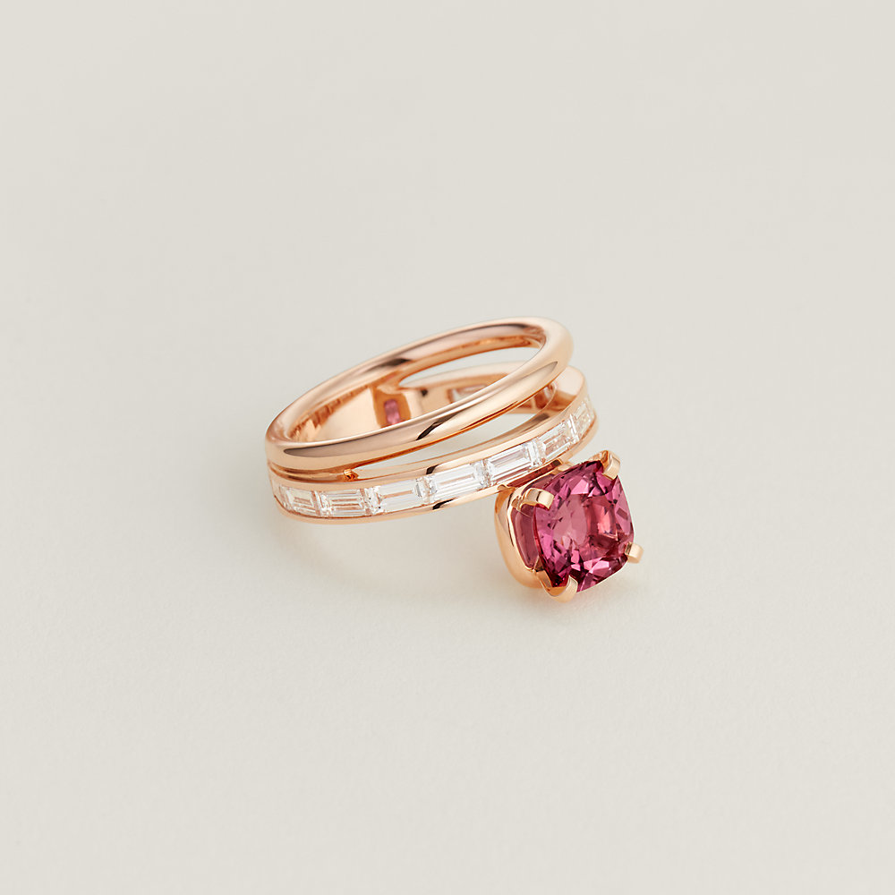 Hermès Grand Jete double band solitaire engagement ring | Hermès UK