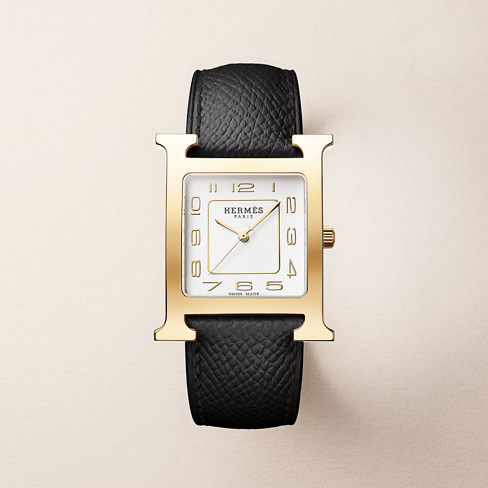 Heure H watch, Large model, 34 mm - Grey | Hermès Netherlands