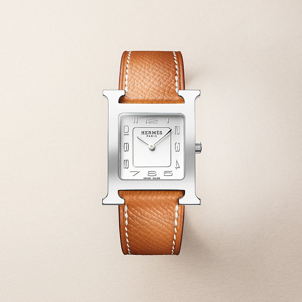 Heure H watch, Medium model, 30 mm - Green | Hermès USA