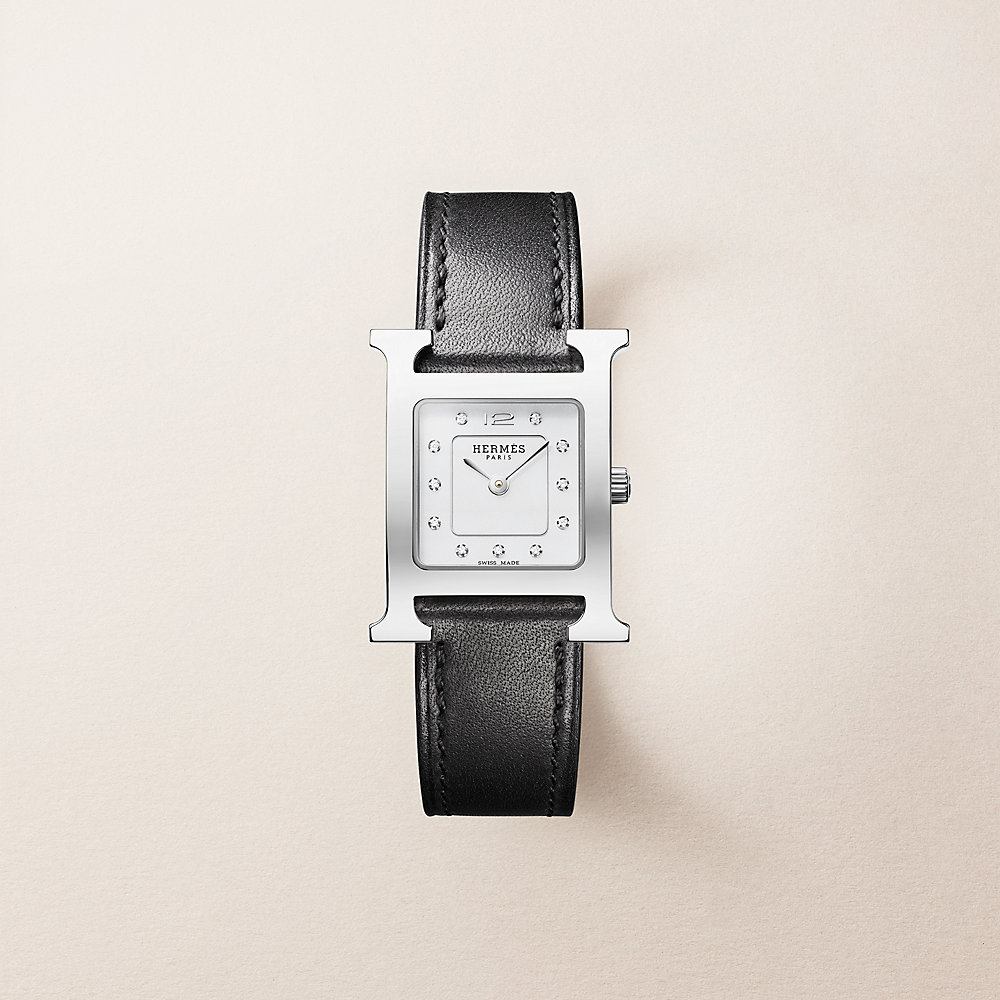 Heure H watch, Small model, 25 mm - Beige | Hermès UK