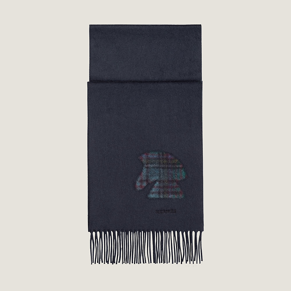 Highlands embroidered patch scarf | Hermès Australia