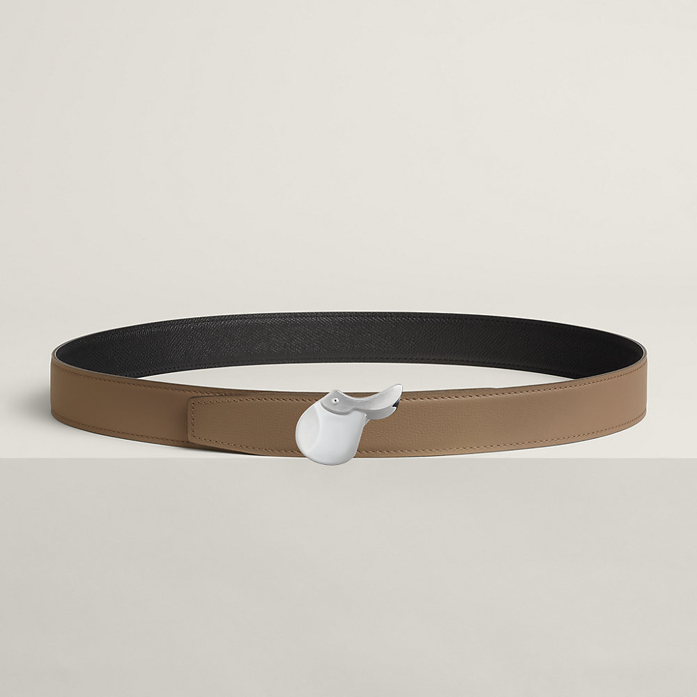 Hippolyte belt buckle & Reversible leather strap 32 mm | Hermès USA