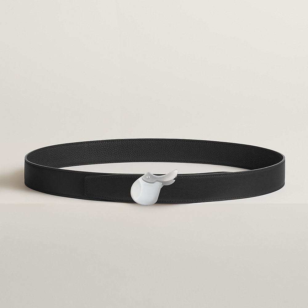 Hippolyte belt buckle & Reversible leather strap 32 mm | Hermès UK