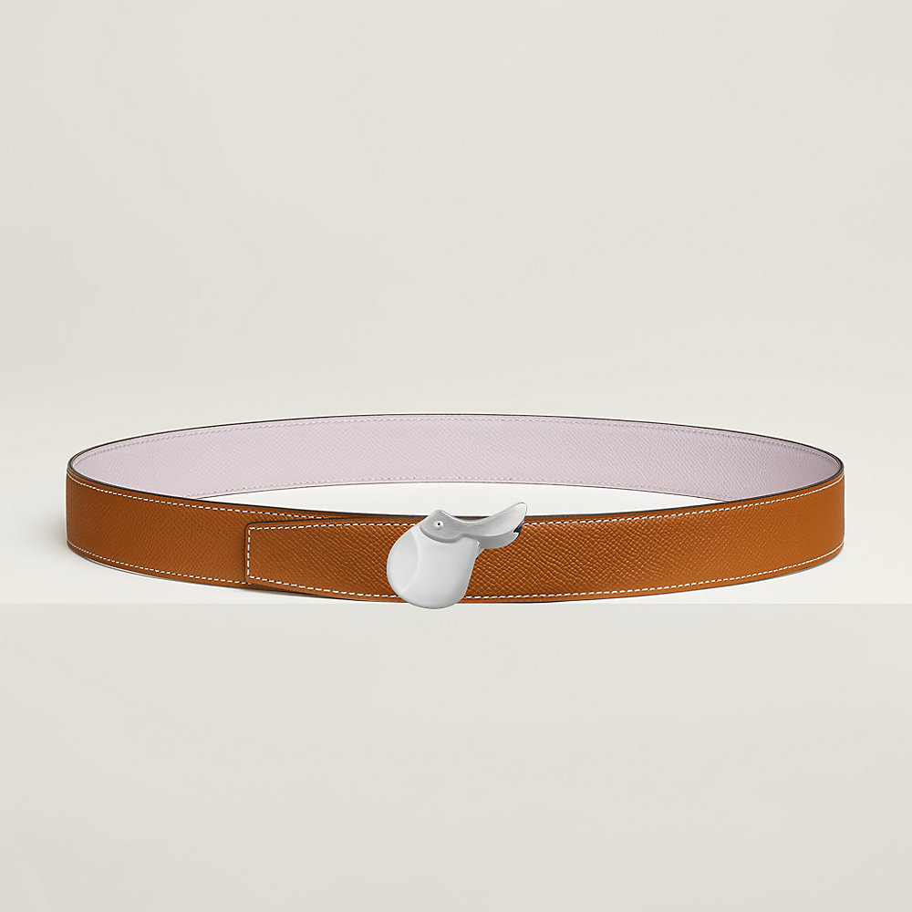 Hippolyte belt buckle & Reversible leather strap 32 mm | Hermès UK