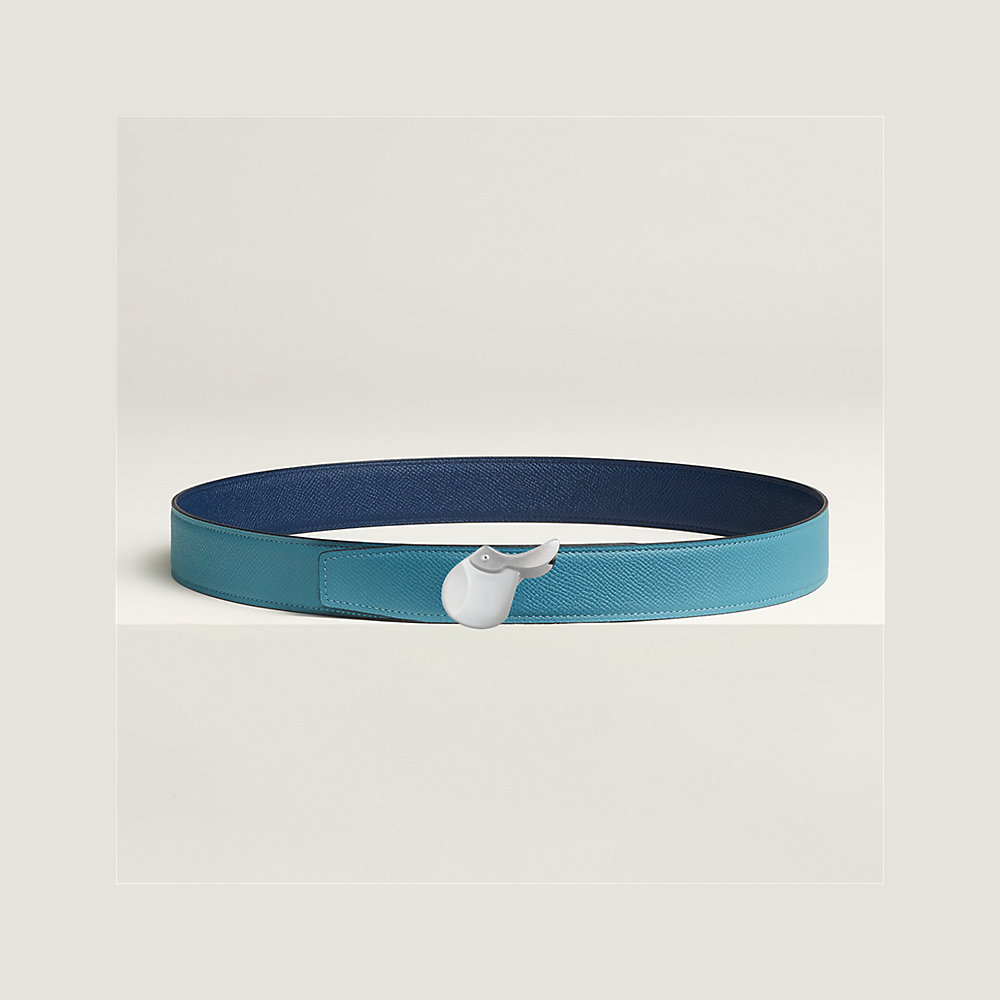 Hippolyte belt buckle & Reversible leather strap 32 mm | Hermès UK