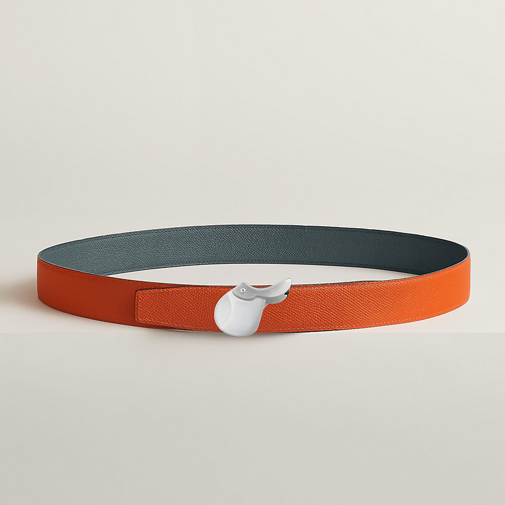 Hippolyte belt buckle & Reversible leather strap 32 mm | Hermès UK