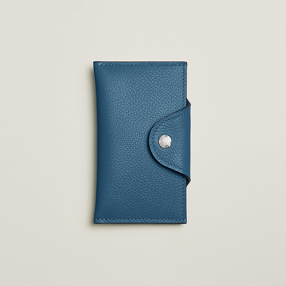 Iliade card holder - Blue | Hermès Poland