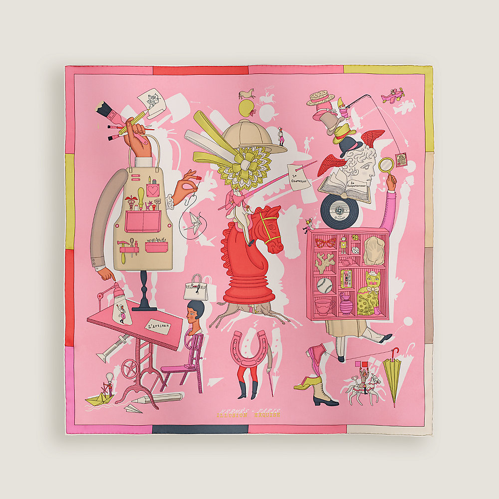 Illusion Exquise scarf 70 - Purple | Hermès Sweden