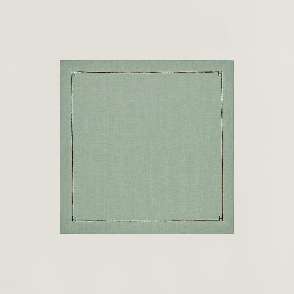 Interligne napkin - Green | Hermès USA