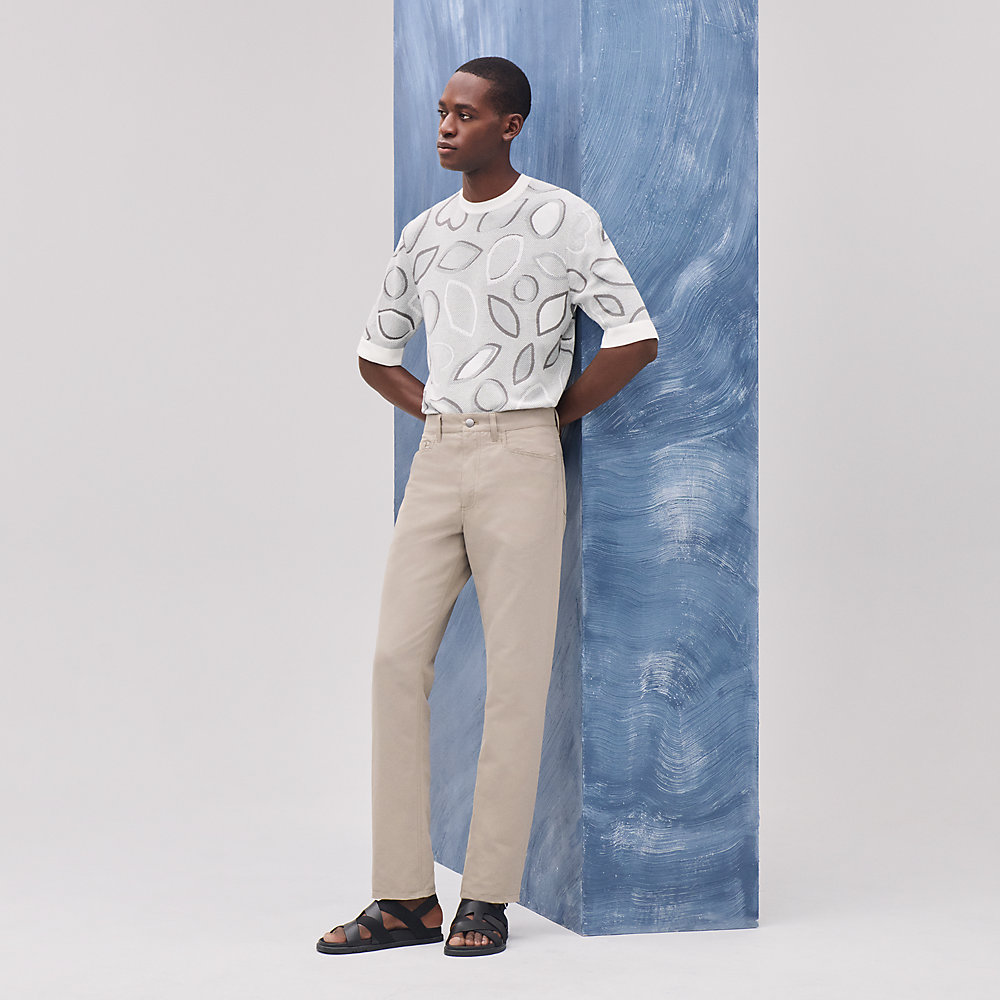 Jeans mit Jacron-Lederlabel | Hermès Österreich