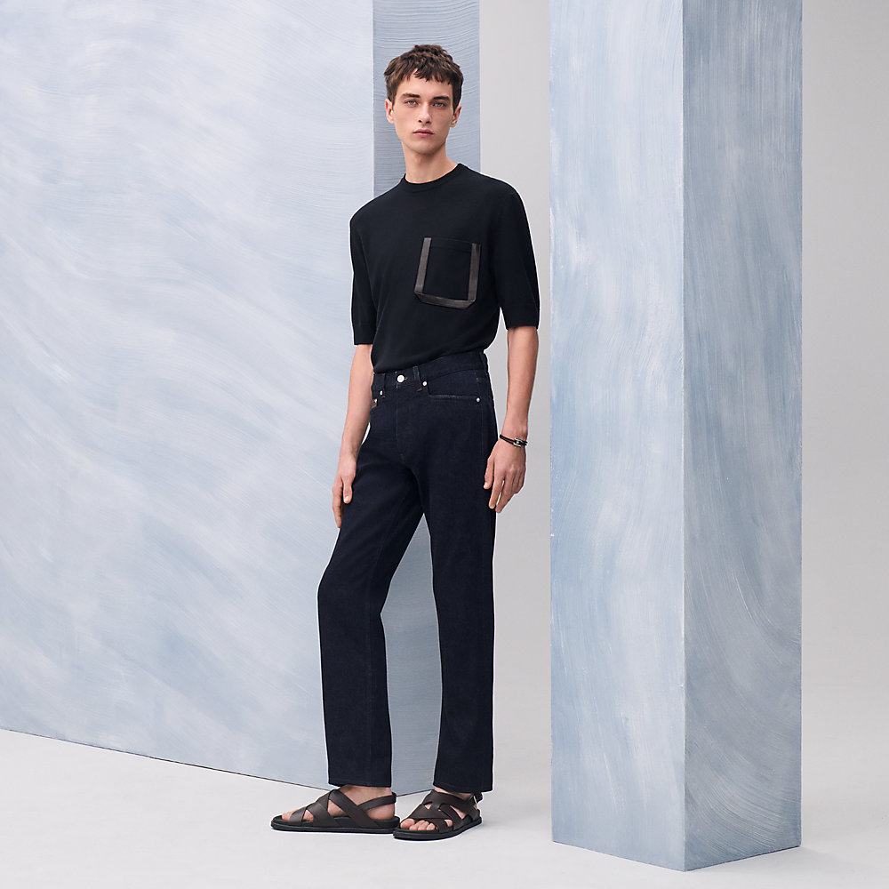 Jeans poche ticket en cuir | Hermès Suisse